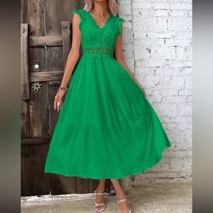 Dresses | Boho Lace Insert Aline Dress | Poshmark